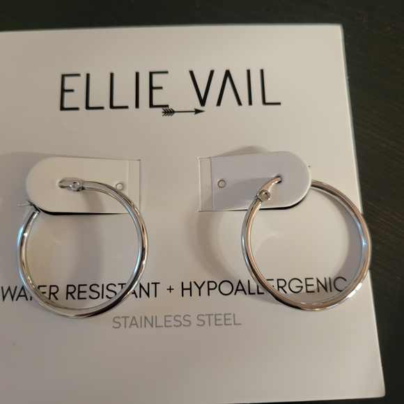 Ellie Vail | Jewelry | Ellie Vail Hoop Earrings With Polished Finish New In Bag | Poshmark